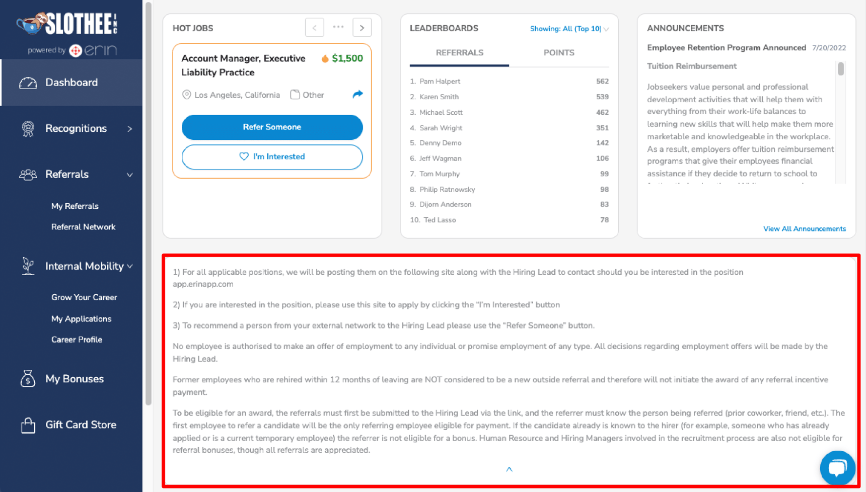 Learn about Referral Status